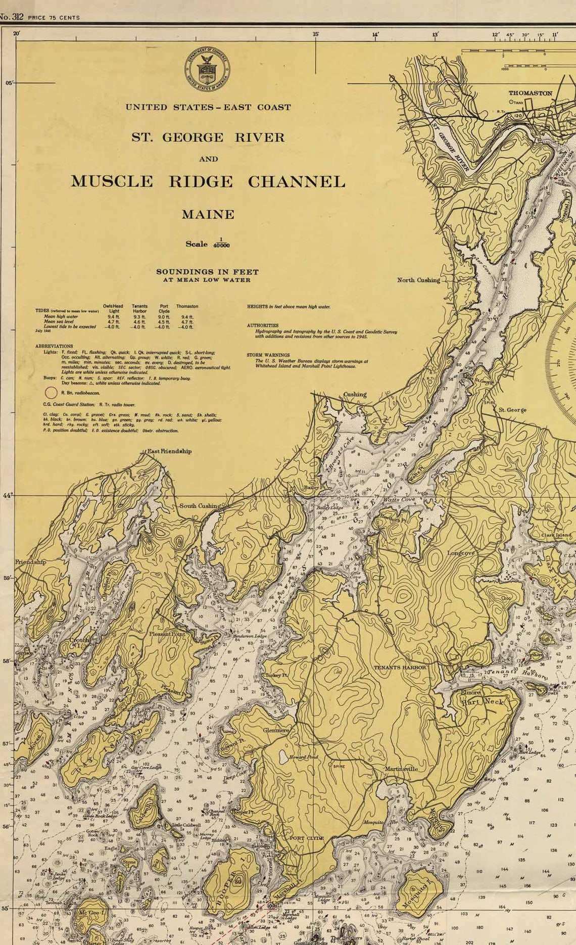 St George's River Muscle Ridge Channel Port Clyde Friendship Cushing ...