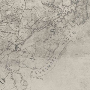 Isle of Wight & (part Of) Nansemond Counties Virginia 1864 - Old Wall ...