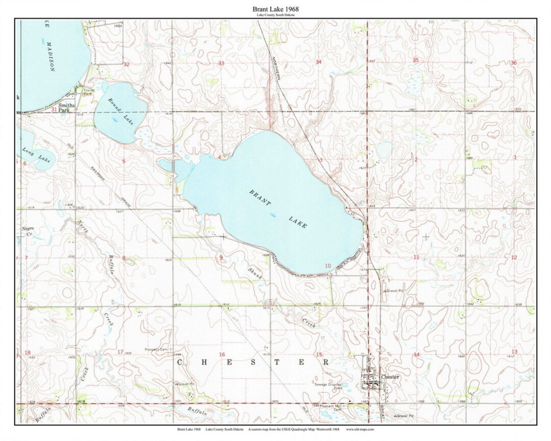 Brant Lake 1968 Old Topographic Map USGS - Custom Composite Reprint ...