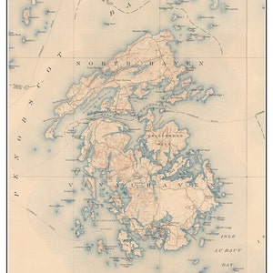 Vinalhaven 1904 USGS Old Topographic Map - Custom Composite Reprint ...