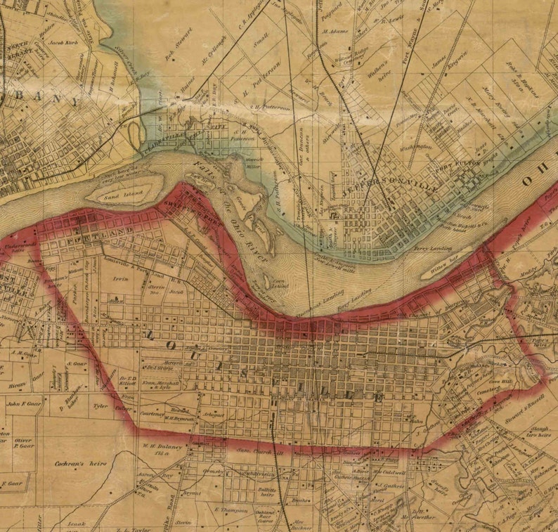 Jefferson County Kentucky 1858 Louisville Old Wall Map With - Etsy Jefferson County Kentucky 1858 Louisville Old Wall Map With - Etsy