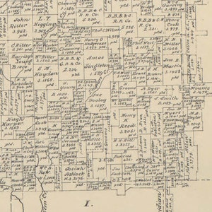 Denton County, Texas - 1879 - Old Wall Map Reprint With Land Owners ...