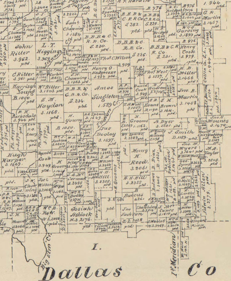 Denton County Texas 1879 Old Wall Map Reprint With Land | Etsy Denton County Texas 1879 Old Wall Map Reprint With Land | Etsy