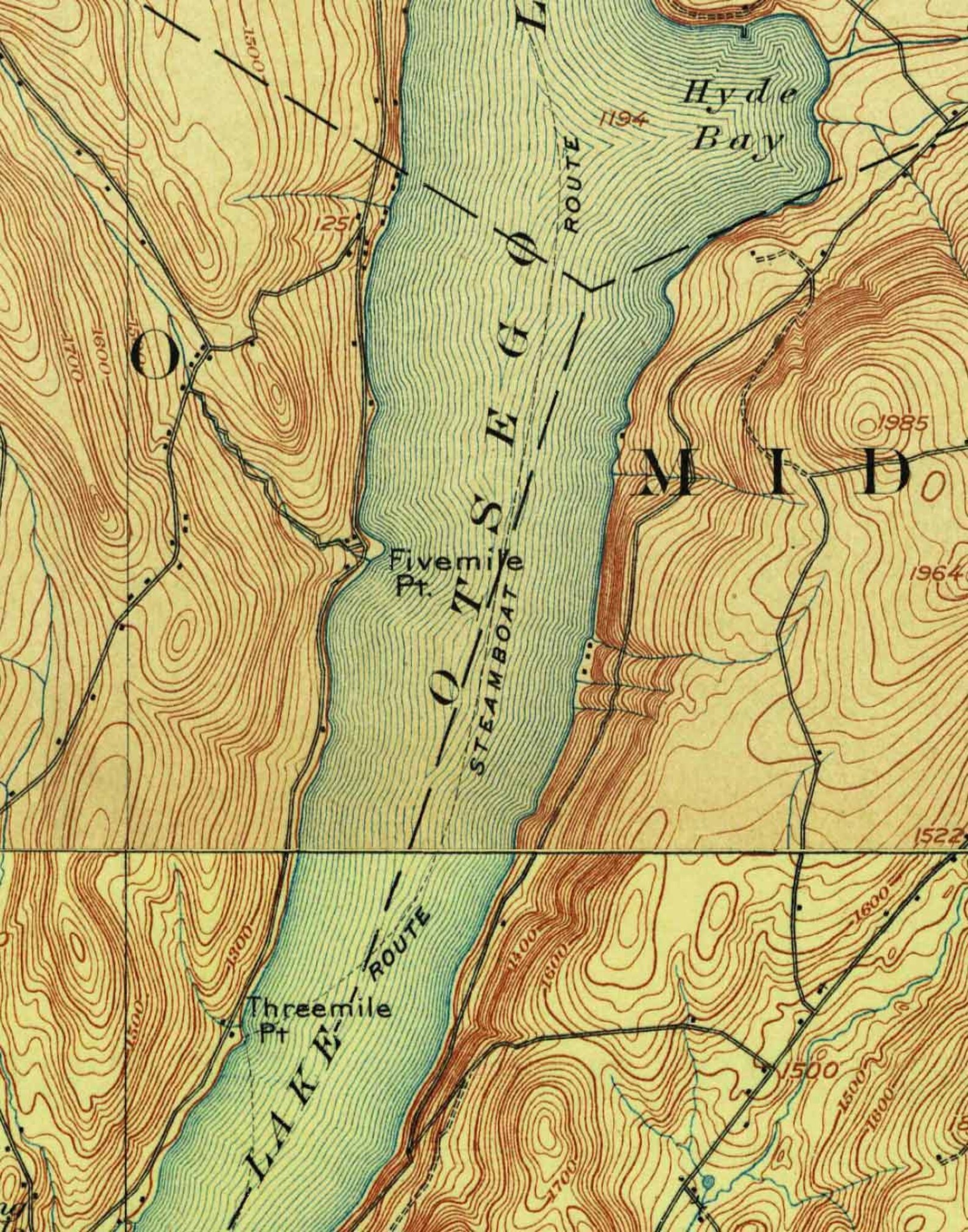 Otsego Lake Ca 1909 USGS Old Topographical Map Custom Print - Etsy
