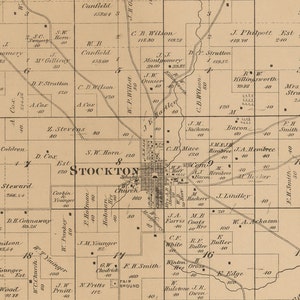 Cedar County Missouri 1879 - Old Wall Map With Landowner & Homeowner ...