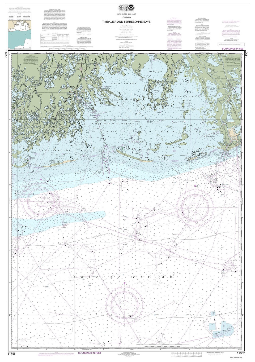 Timbalier & Terrebonne Bays Port Fourchon Leeville Pelican Island 2014 ...