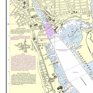 Providence Harbor RI - 2013 Nautical Map by the USCGS - Reprint Harbors ...