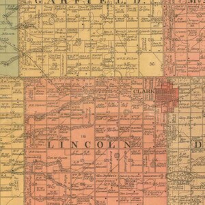 Clark County South Dakota 1900 - Old Wall Map With Landowner Names ...