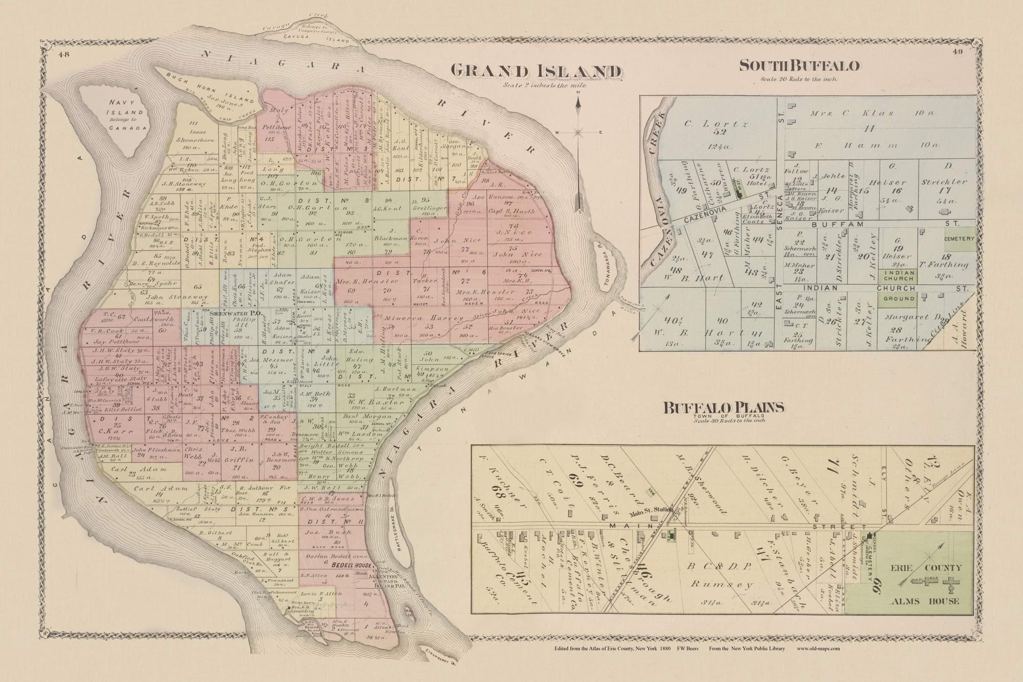 Map Of South Buffalo New York