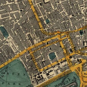 London England 1860 Old Map Reprint - Etsy