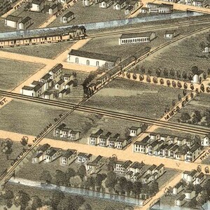 Dayton, Ohio - 1870 Birds Eye View - Reprint - Etsy