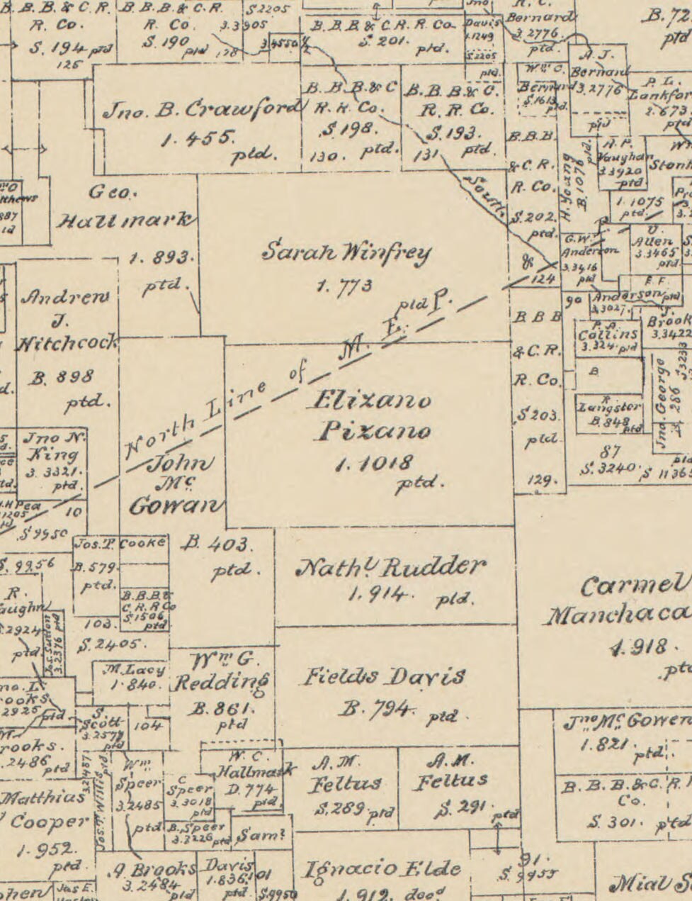 Denton County Texas 1879 Old Wall Map Reprint With Land - Etsy