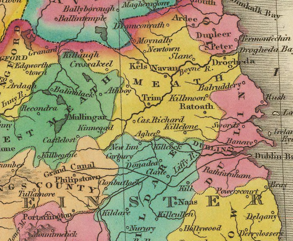 Ireland 1831 Map by Finley Old Map Reprint | Etsy