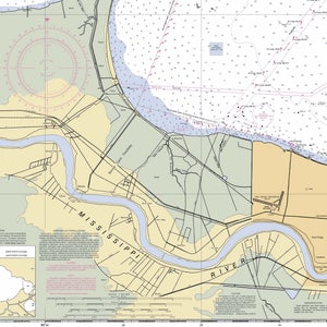 Lakes Pontchartrain & Maurepas New Orleans 2012 Nautical Old Map ...