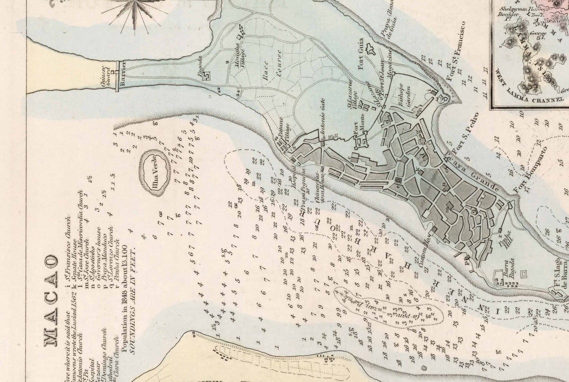Hong Kong Macao Canton 1856 Map Guangzhou China Old Map Reprint - Etsy