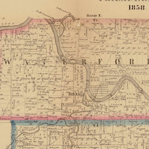 Washington County Ohio 1858 - Old Wall Map Reprint With Homeowner Names - Farm Lines - Etsy