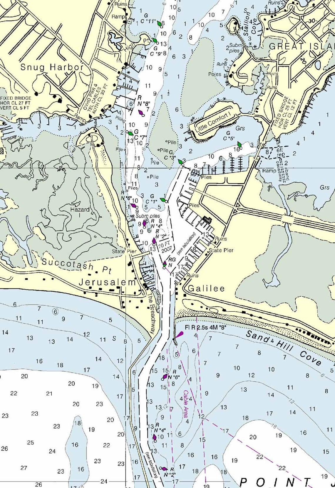 Point Judith Harbor RI 2013 Nautical Map by the USCGS - Etsy