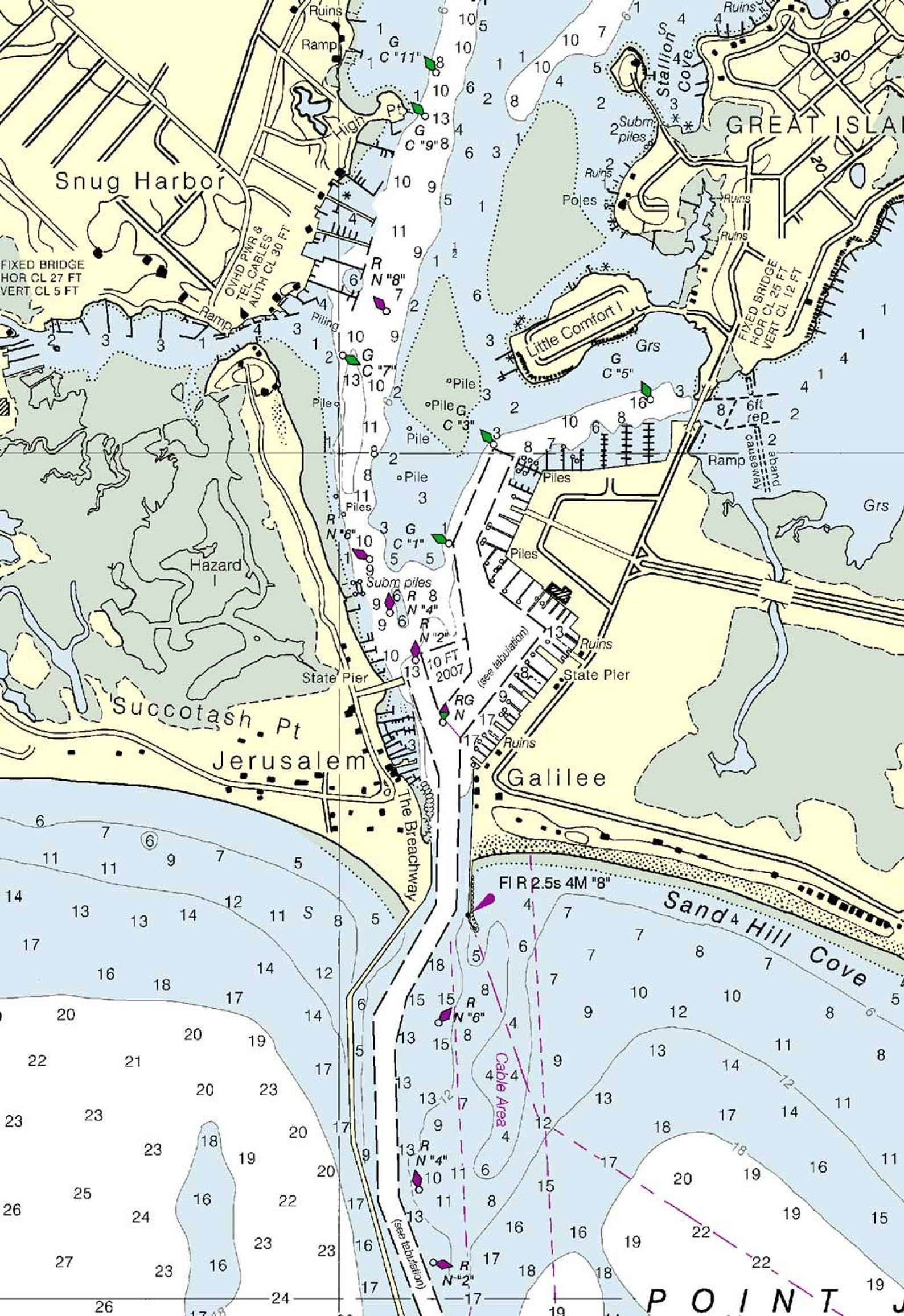 Point Judith Harbor RI 2013 Nautical Map by the USCGS - Etsy