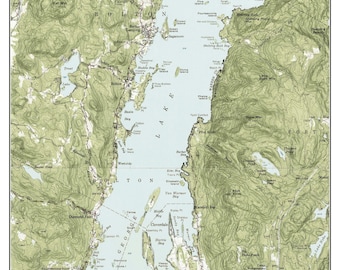 Lake George 1958 USGS Old Topographic Map Custom Composite | Etsy