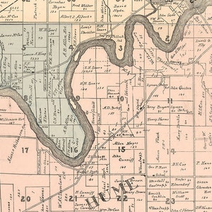 Whiteside County Illinois 1896 - Old Wall Map Reprint With Farm Lines ...
