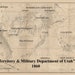 Utah Territory Military 1860 Old Map California Nevada Colorado New ...