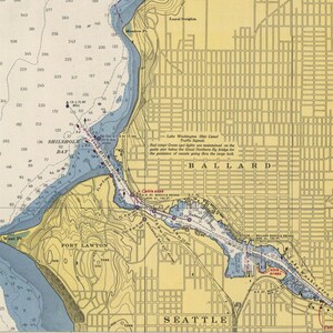 Apple Cove Point - Keyport 1947 Nautical Map, Washington, Reprint PC ...