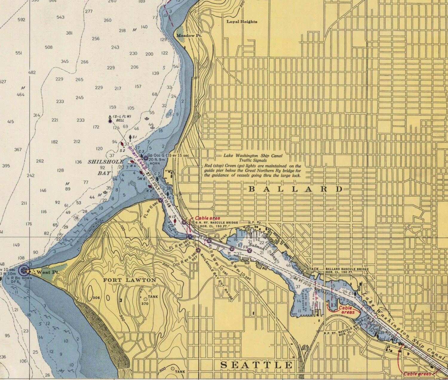 Apple Cove Point Keyport 1947 Nautical Map Washington - Etsy