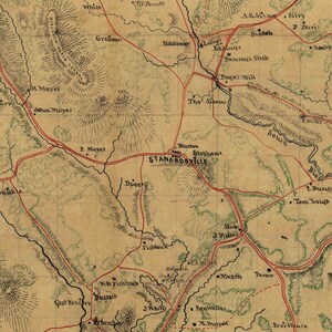 Greene County Virginia Ca 1860 Old Wall Map With Homeowner Names ...
