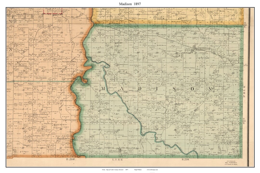 Madison 1897 Old Town Map With Homeowner Names - Paynterville ...