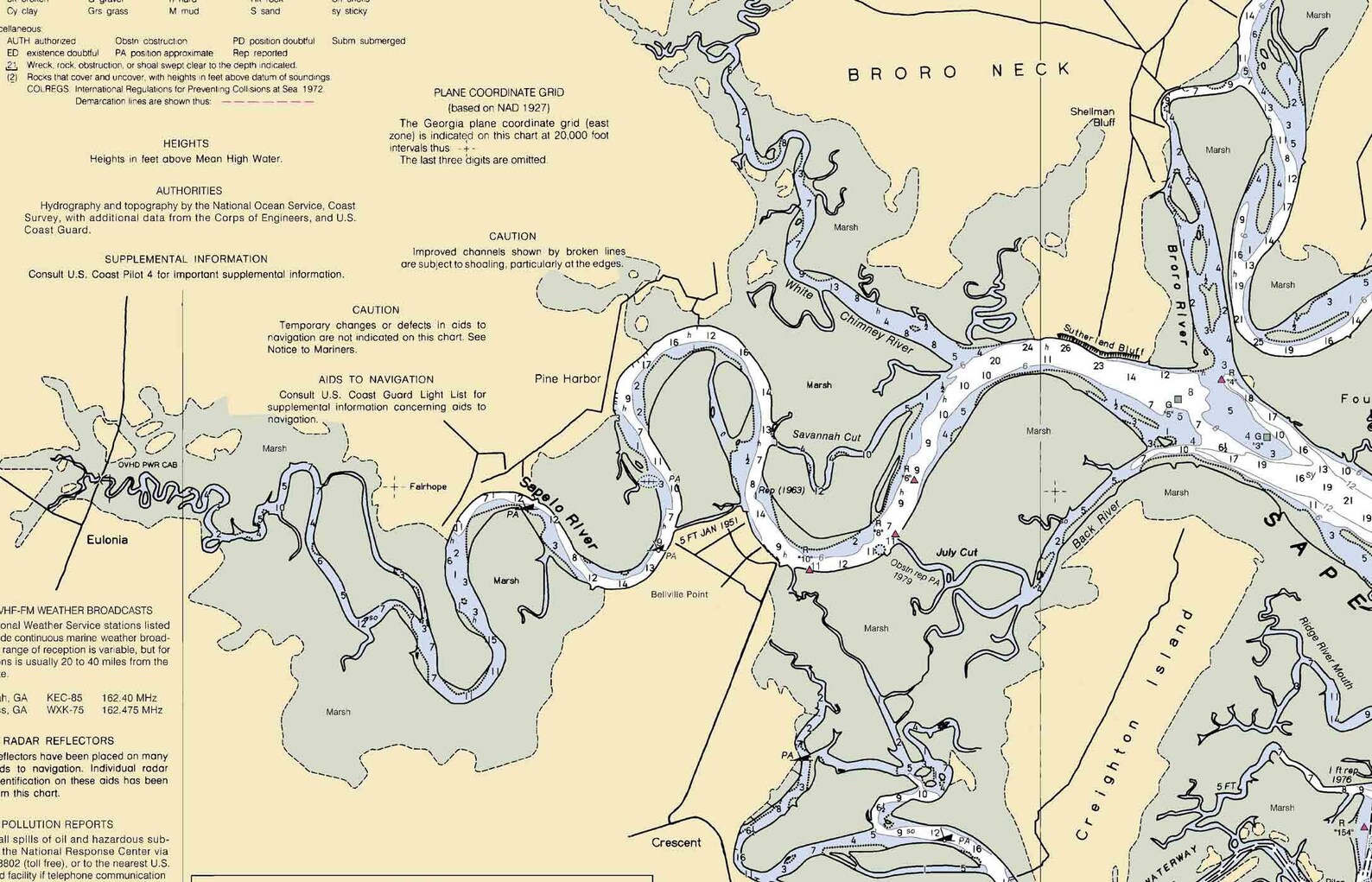 Sapelo & Doboy Sounds - 2001 - Old Map Nautical Chart - Georgia-reprint ...