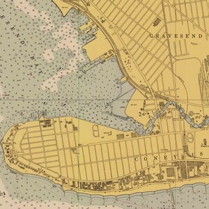 Gravesend Bay, NY 1946 Nautical Map New York Harbor Reprint Harbors 540 ...