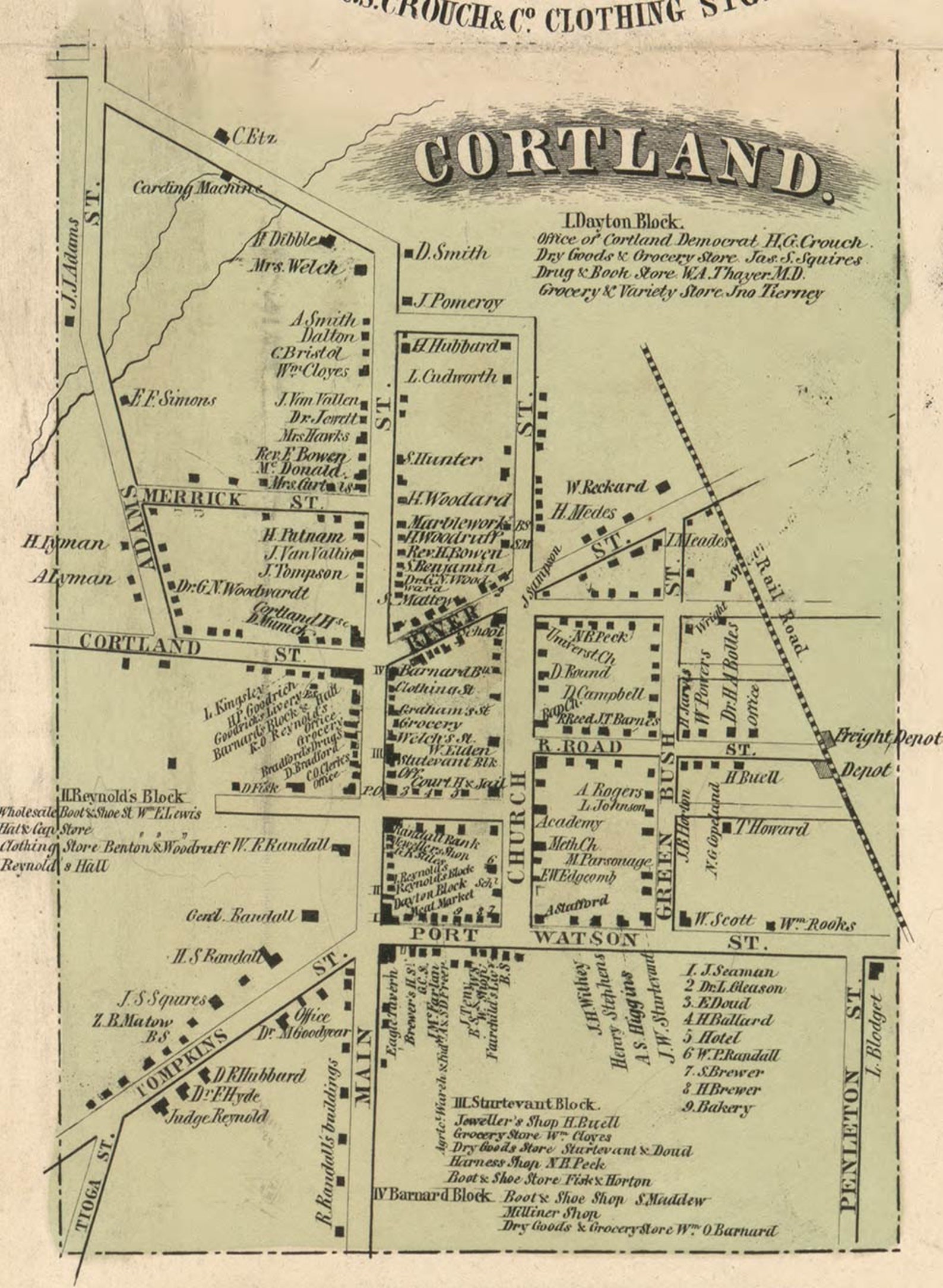 Cortland County New York 1855 Old Wall Map Reprint With - Etsy