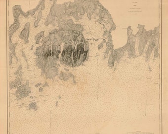 Frenchman Bay Map - Etsy