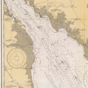 Delaware Bay - 1934 Nautical Map Reprint - New Jersey & Delaware ...
