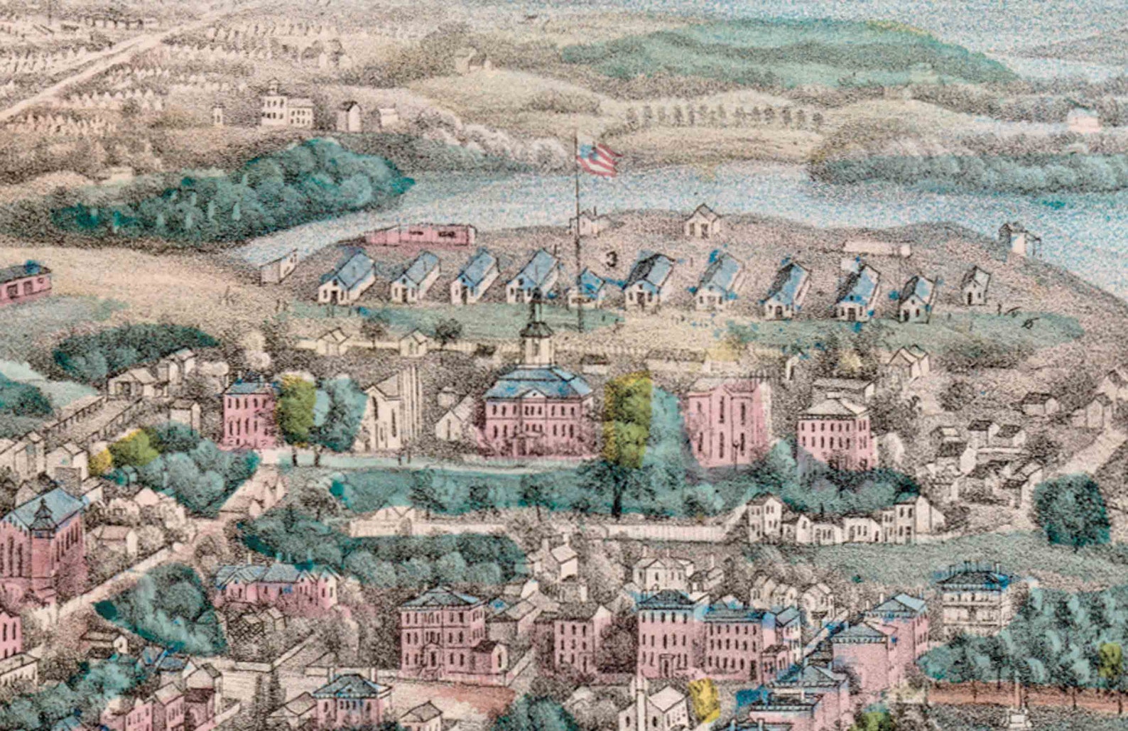 Annapolis Maryland 1864 Birds Eye Ver reimpresión del - Etsy España