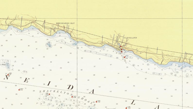 Oneida Lake 1956a NY Nautical Map Reprint - Great Lakes NY #3 - 184 - Etsy