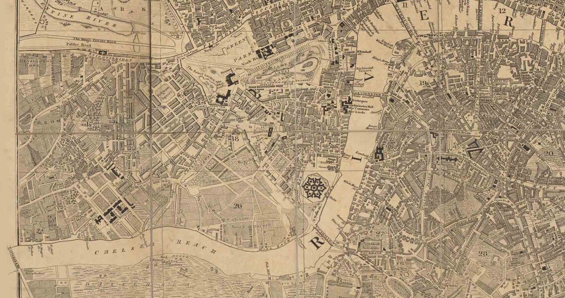 London England 1830 Old Map Reprint - Etsy