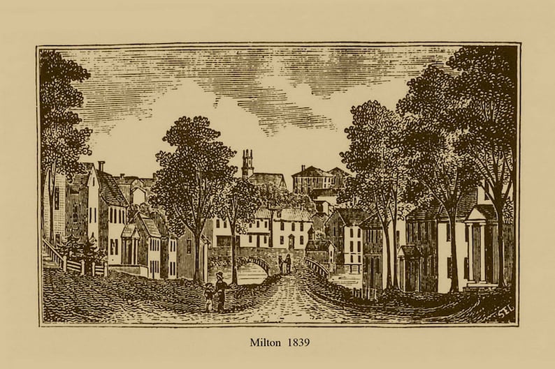 Milton, Massachusetts 1839 - John Warner Barber Landscape View Reprint ...