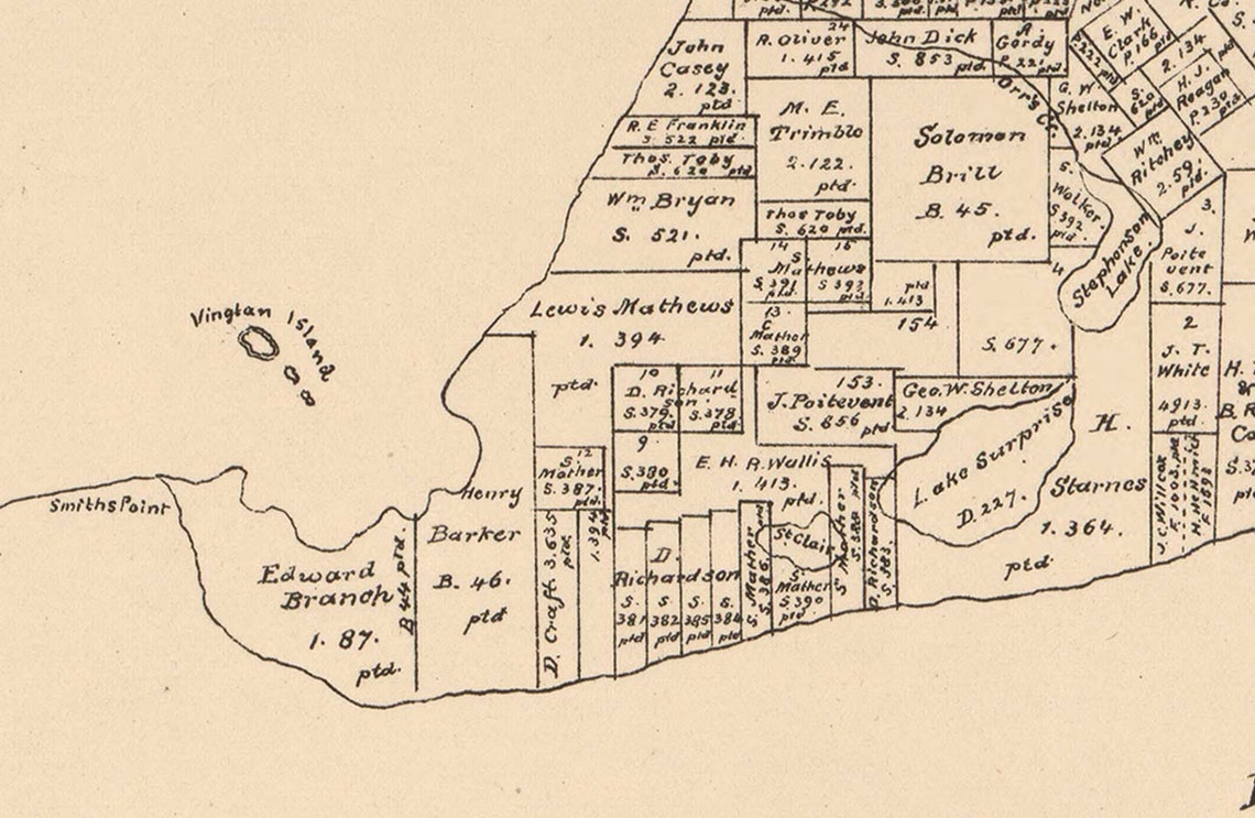 Chambers County, Texas - 1879 - Old Wall Map Reprint With Land Owners ...