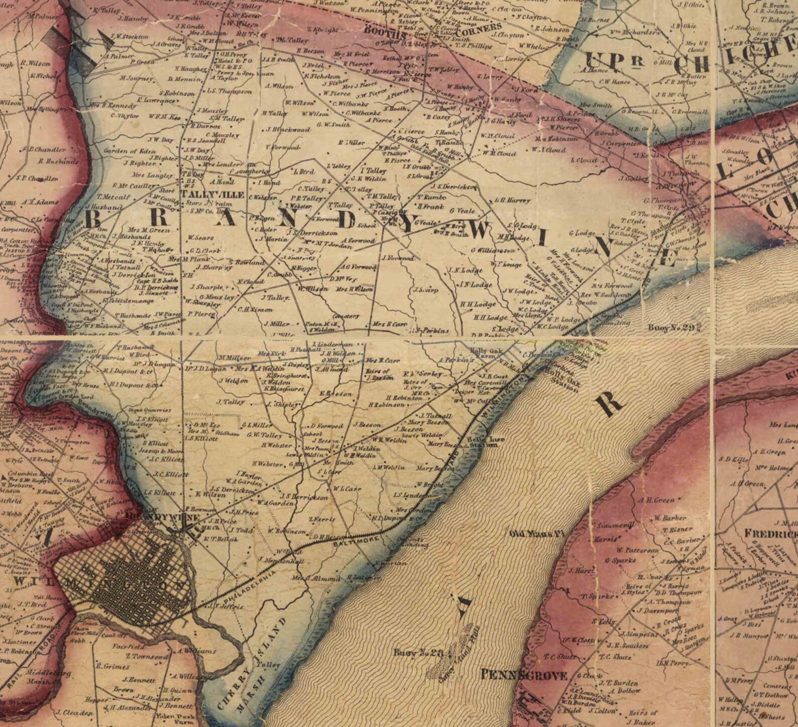 New Castle County Delaware Partial 1860 Old Wall Map - Etsy New Castle County Delaware Partial 1860 Old Wall Map - Etsy