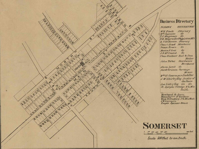 Perry County Ohio 1859 Old Wall Map Reprint With Homeowner - Etsy
