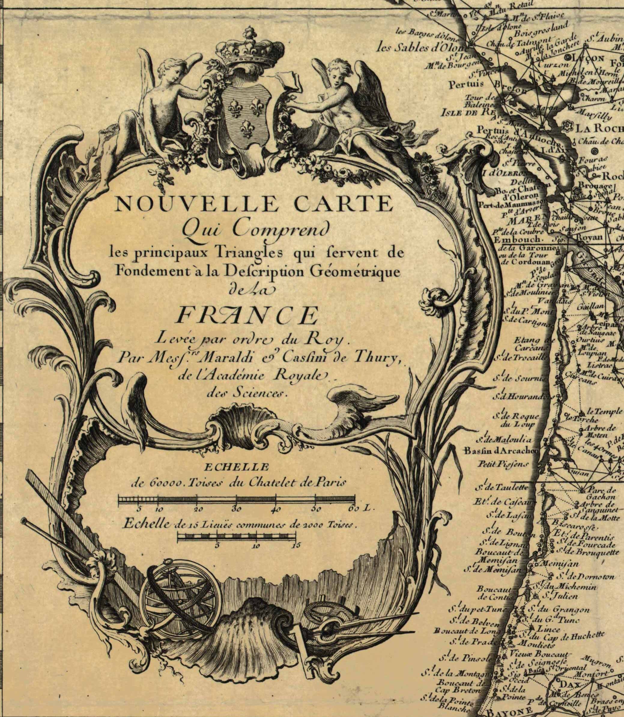 France 1744 Triangulations for Accurate Mapping Map Only - Etsy UK