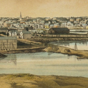 Providence Rhode Island - 1858 Birds Eye View - J.b.batchelder Reprint ...