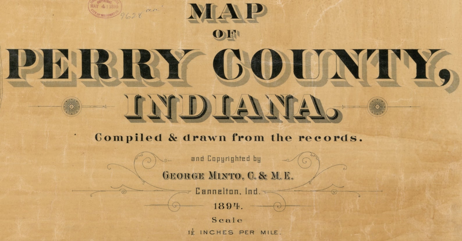 Perry County Indiana 1894 Old Wall Map Reprint With | Etsy