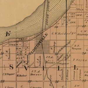 Cass County Nebraska 1894 - Old Wall Map Reprint With Landowner Names ...