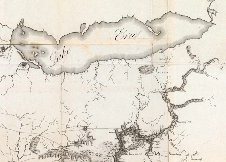 Ohio 1795 Course of the Ohio River Map by Tardieu State - Etsy