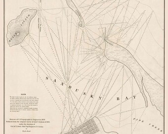 Sandusky Bay Map - Etsy