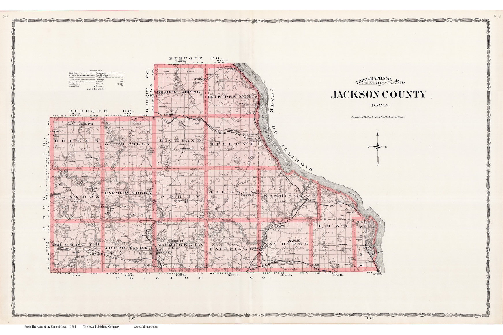 Map Of Iowa Showing Towns