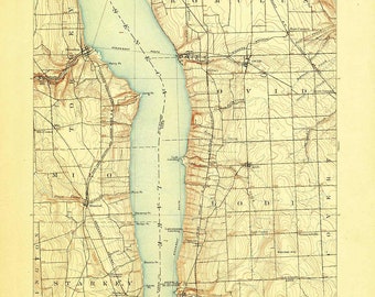 Ovid New York Map - Etsy