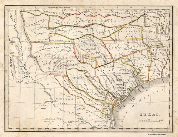 Early Texas Land Grants Map Parker County The Portal To Texas